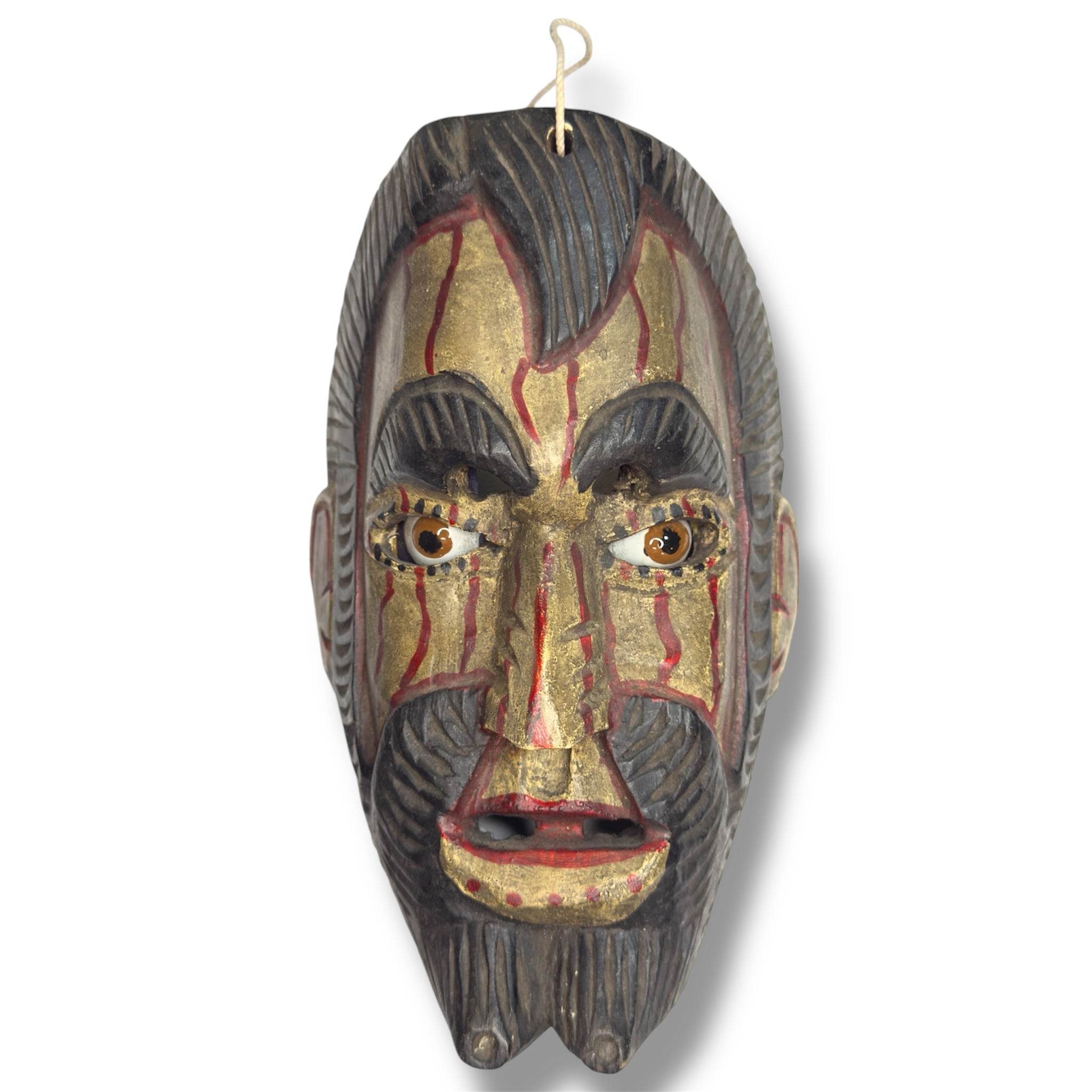 Vintage Guatemalan Conquistador Mask - From The Andes