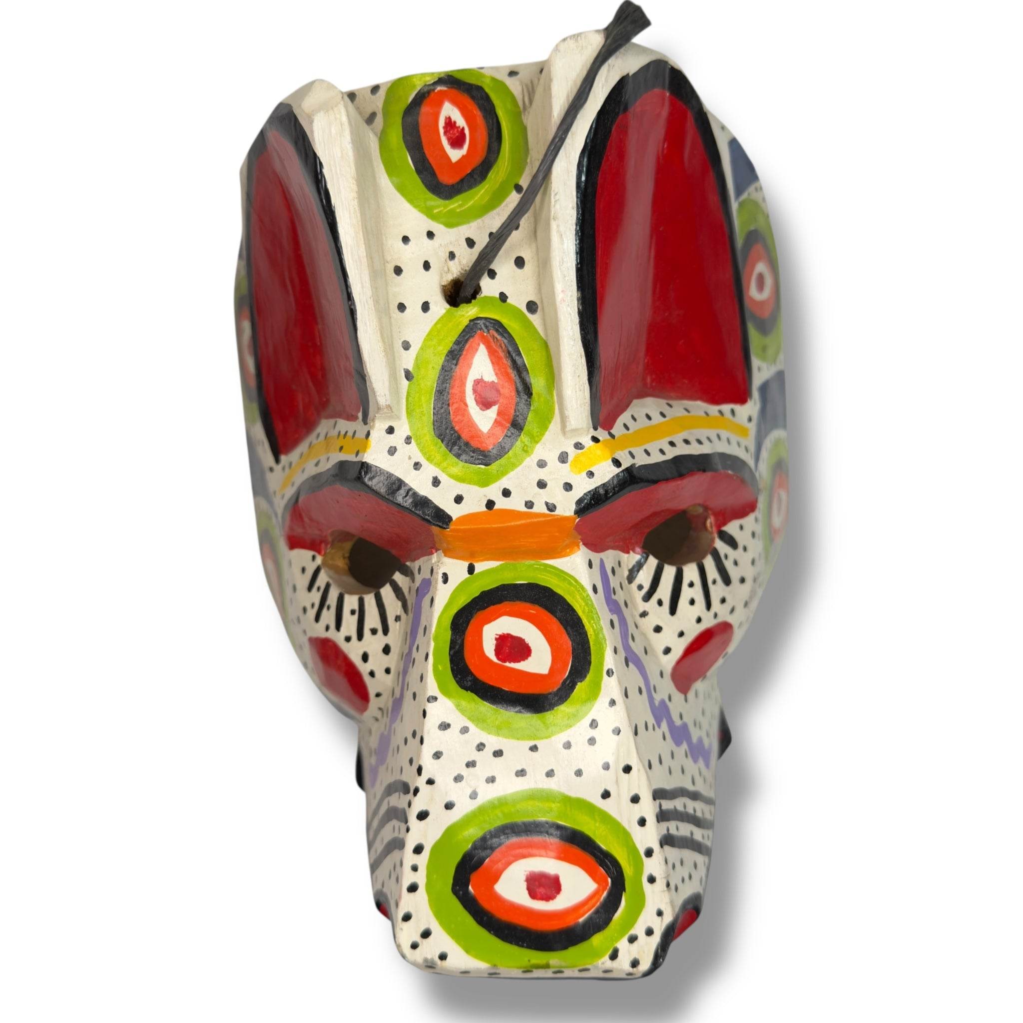 Vintage Guatemalan Jaguar Mask - Handmade Ethnic Wall Art – From The Andes